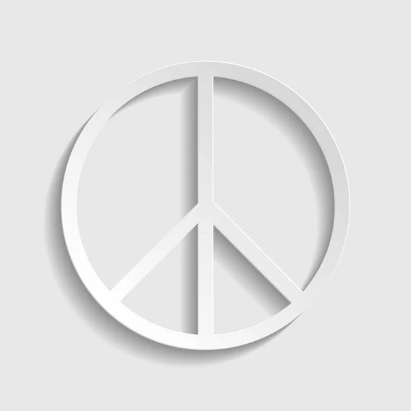 Peace Sign Illustration White Icon Gray Dropped Limitless Shadow Green ...