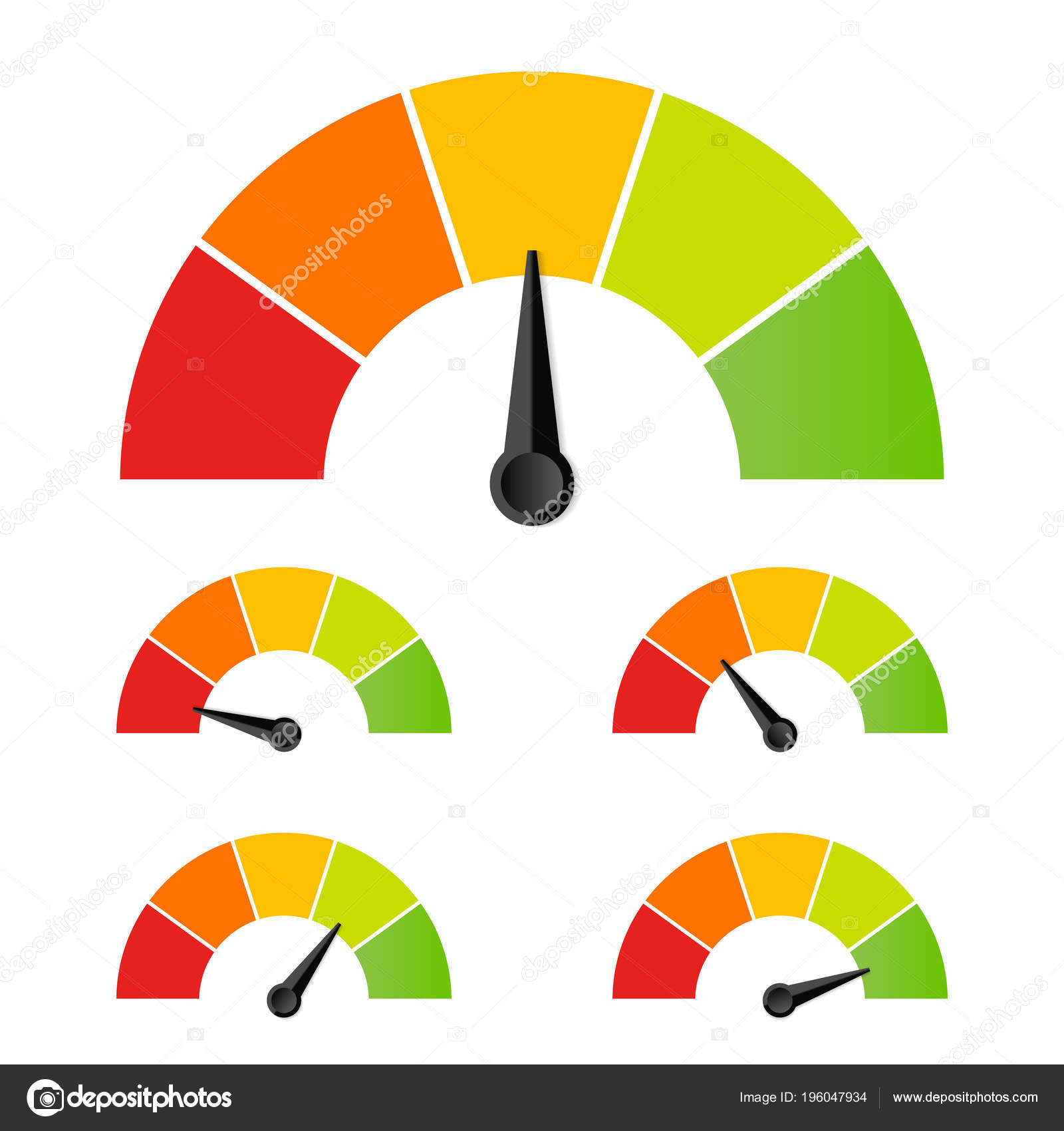 Creative vector illustration of rating customer satisfaction meter ...