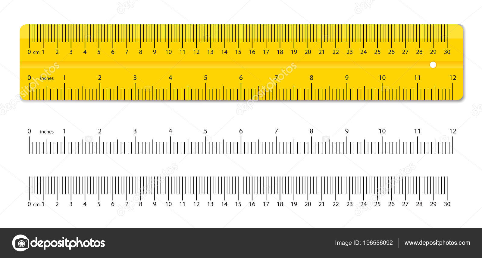 Creative vector illustration of realistic colorful rulers isolated on ...