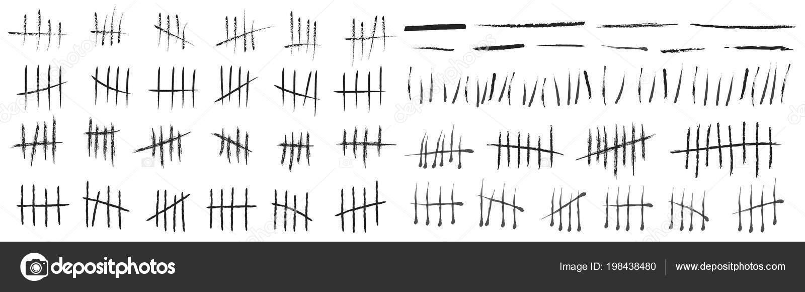 Creative vector illustration of counting waiting tally number marks ...