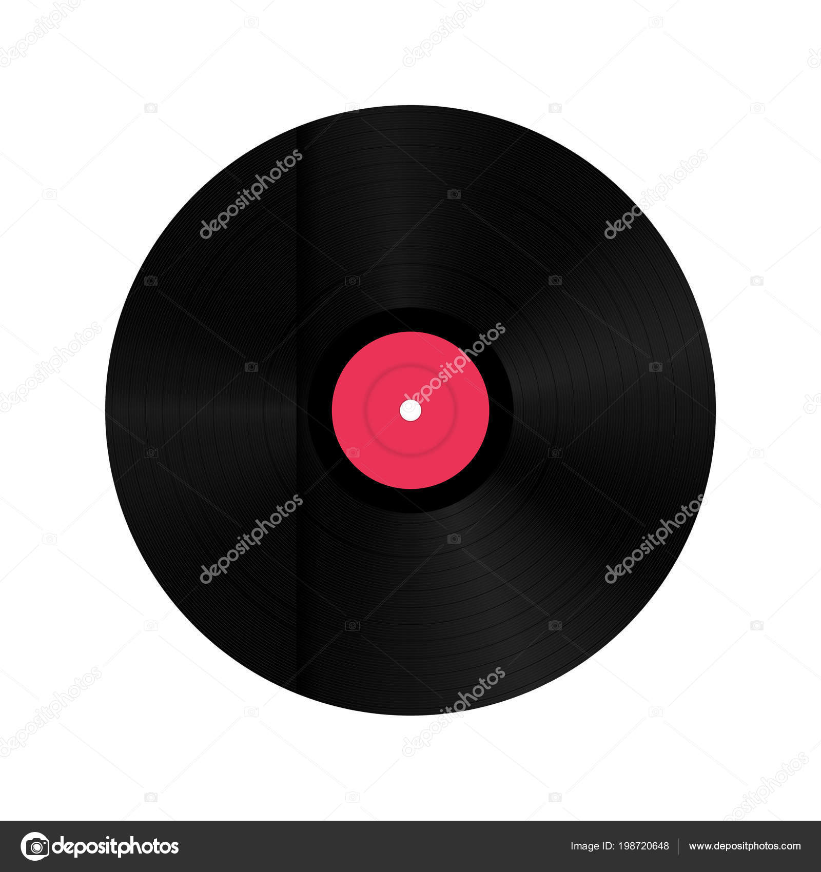 Illustration vectorielle créative d'un disque vinyle réaliste dans une boîte en papier isolée ...