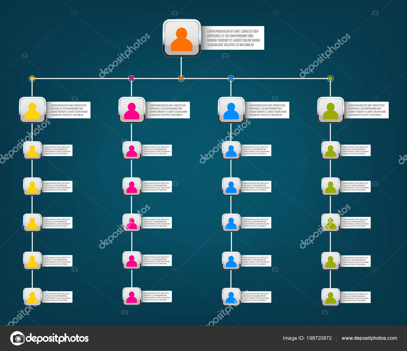 Creative vector modern style illustration corporate organizational ...