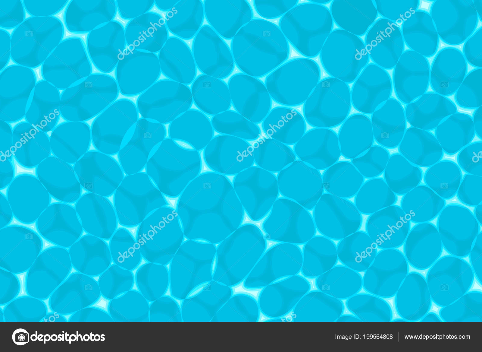 Creative Vector Illustration Swimming Pool Top View Reflection ...
