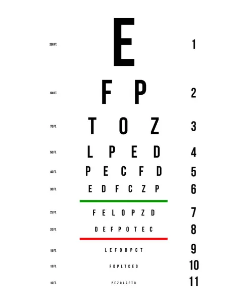 Eye Test Chart Vector. Rings Chart. Vision Exam. Optometrist Check ...