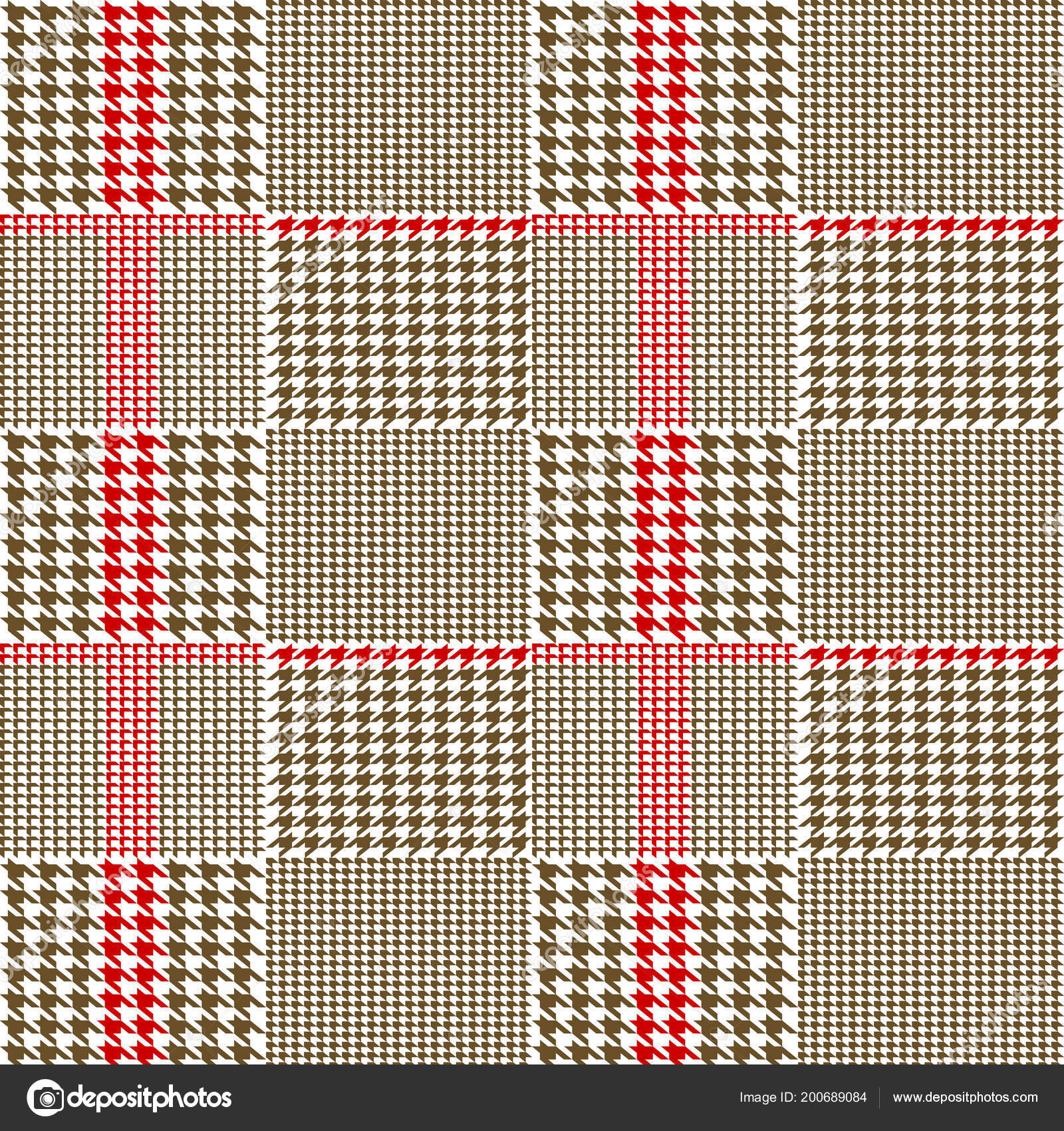 Creative vector illustration of fabric houndstooth seamless vector ...