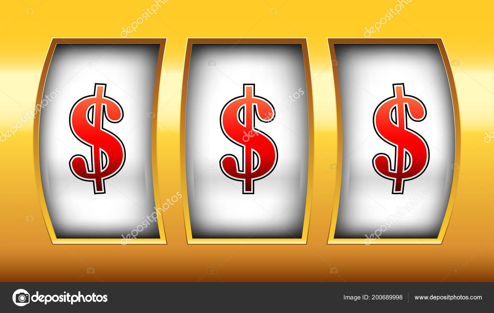 Creative vector illustration of 3d gambling reel, casino slot machine ...