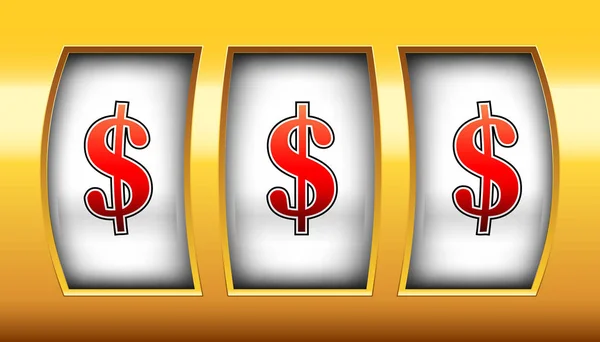 Creative vector illustration of 3d gambling reel, casino slot machine ...