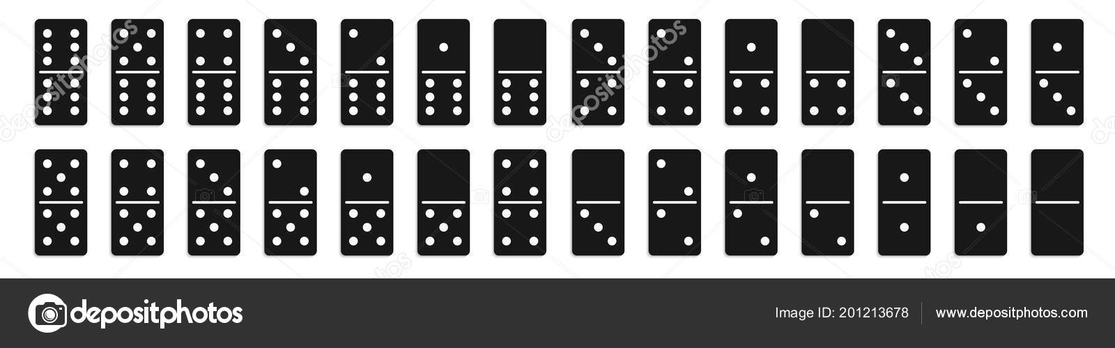 Creative vector illustration of realistic domino full set isolated on ...
