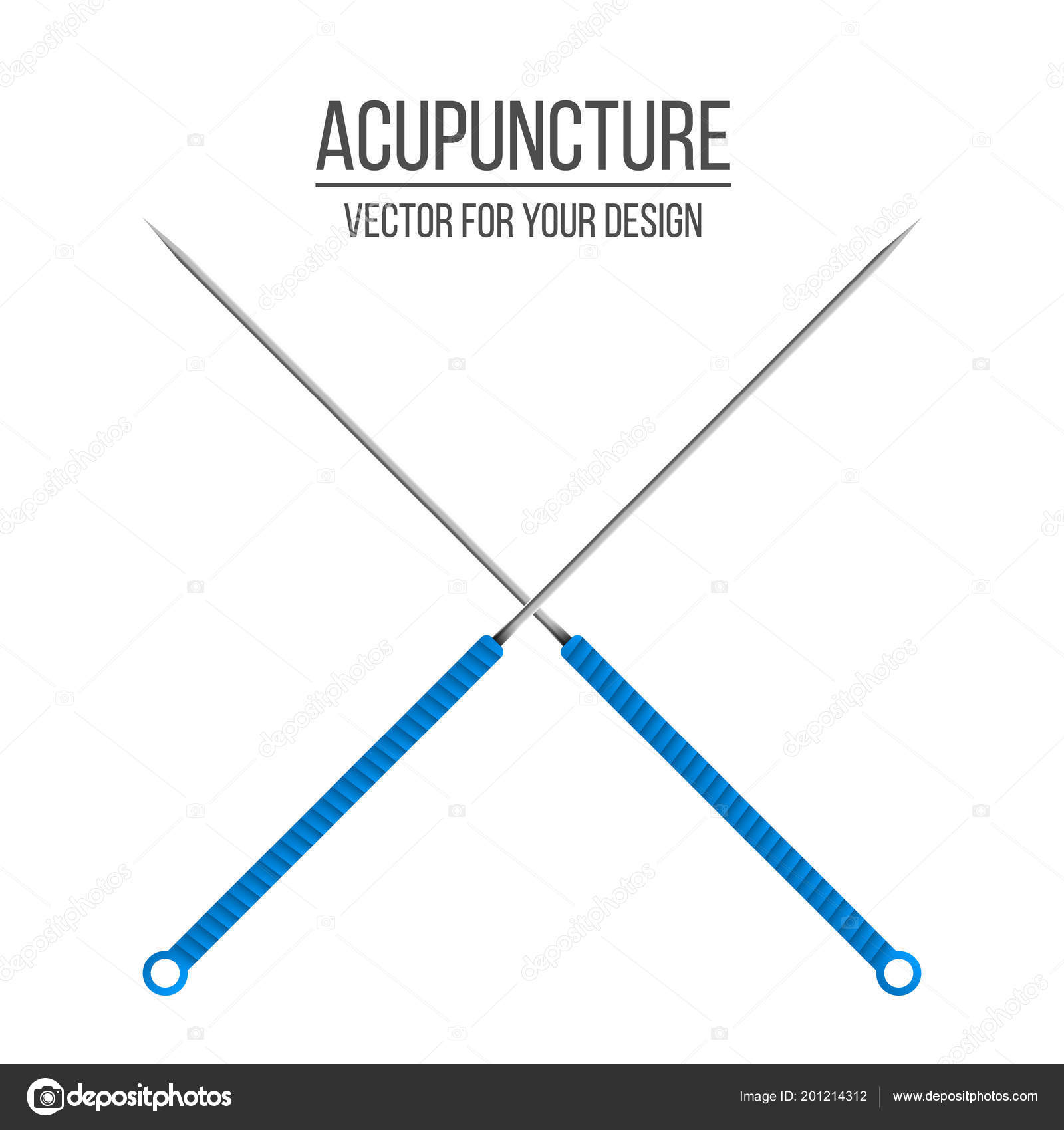 Creative vector illustration of acupuncture therapy isolated on ...