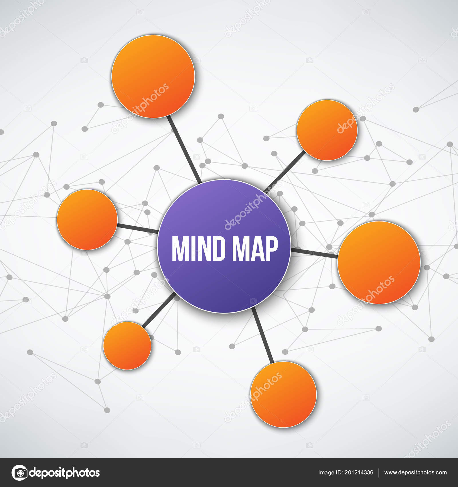 Creative vector illustration of mind map infographic template isolated ...