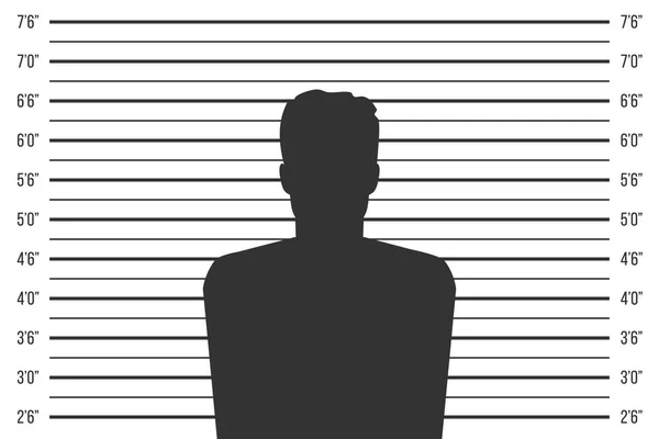 Creative vector illustration of police lineup, mugshot template with a ...