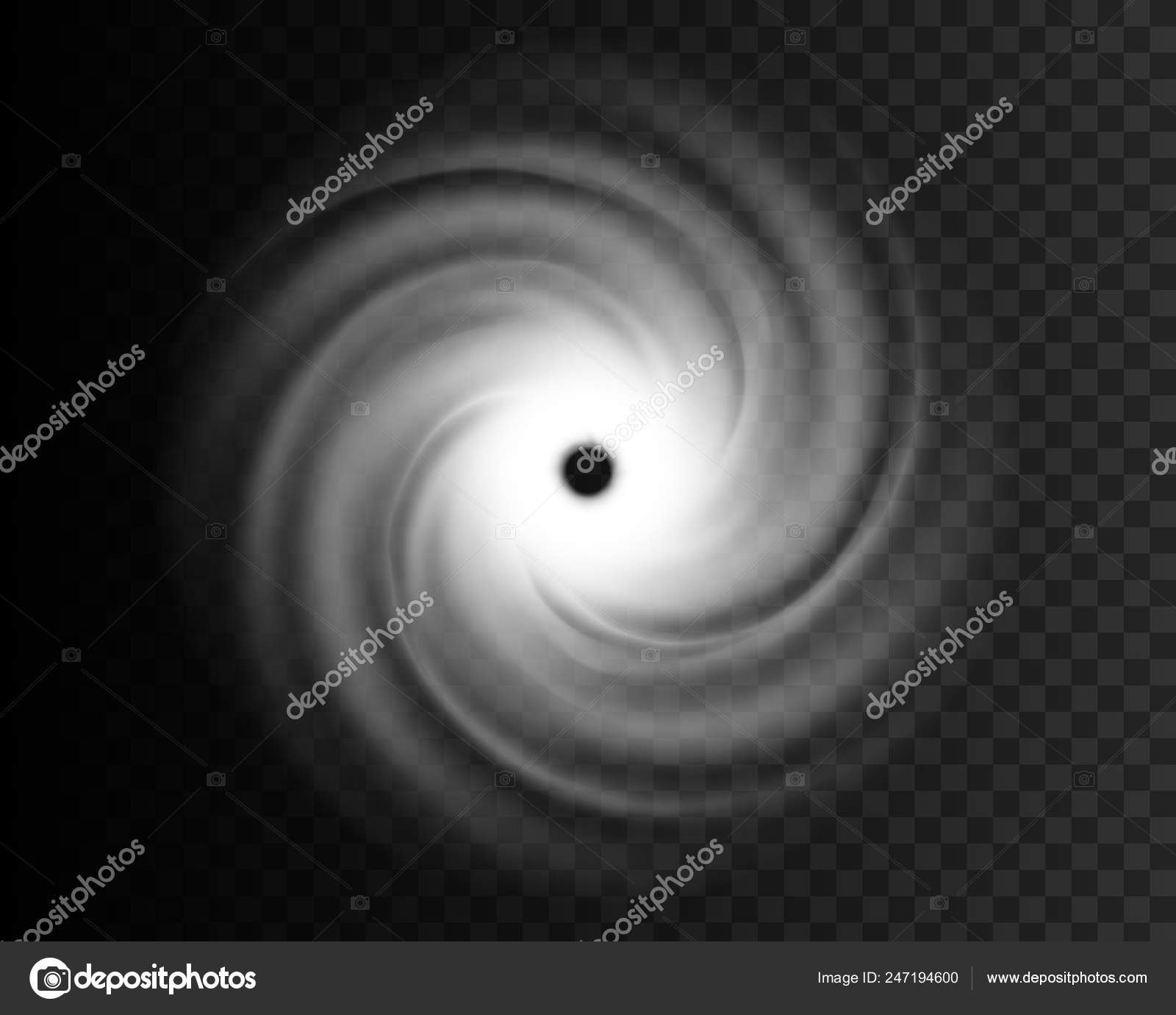 Creative vector illustration of realistic hurricane cyclone wind ...