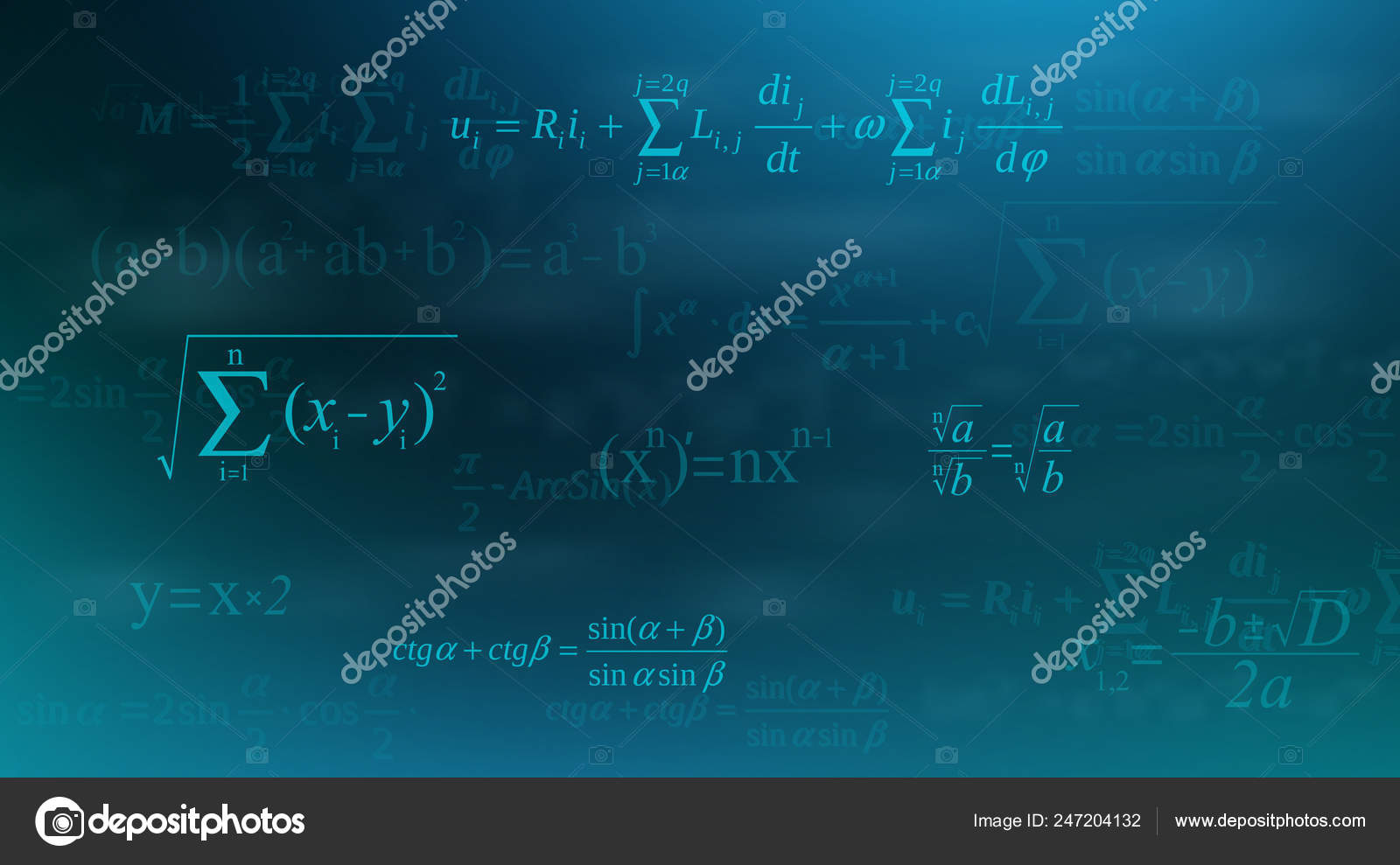 Creative vector illustration of math equation, mathematical, arithmetic ...