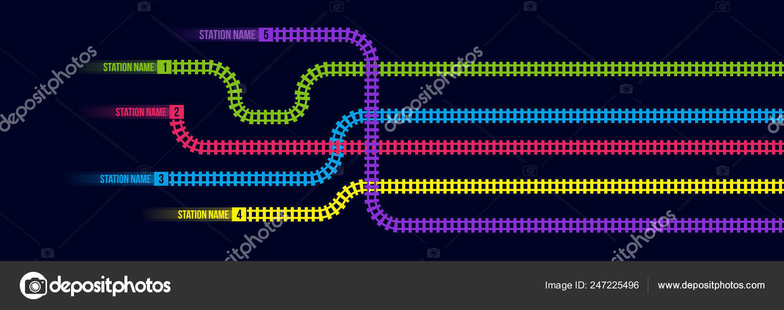 Creative Vector Illustration Of Railway Station Map Metro Road
