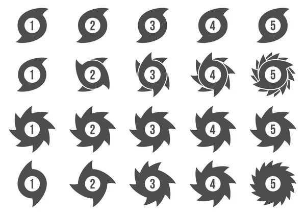 Creative vector illustration of hurricane scale indication icon symbol ...