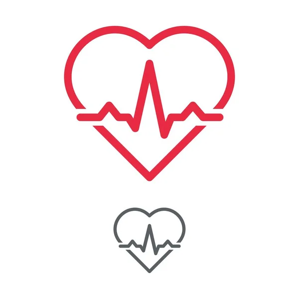 Heart with electrocardiogram pulse graph. Cardiac echo symbol, ECG or ...