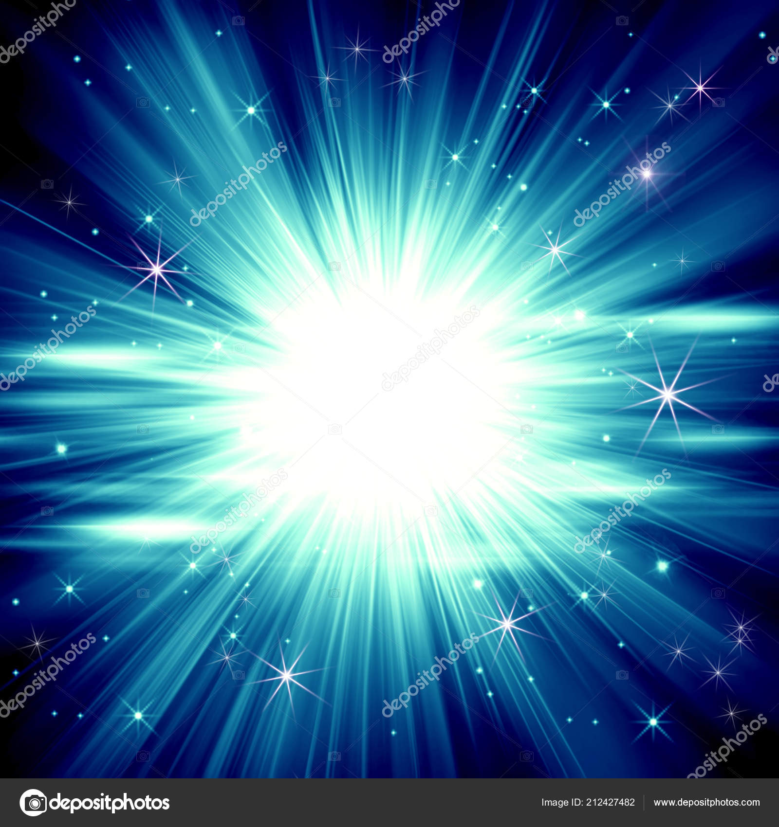 Fondo Abstracto De Rayos Azules