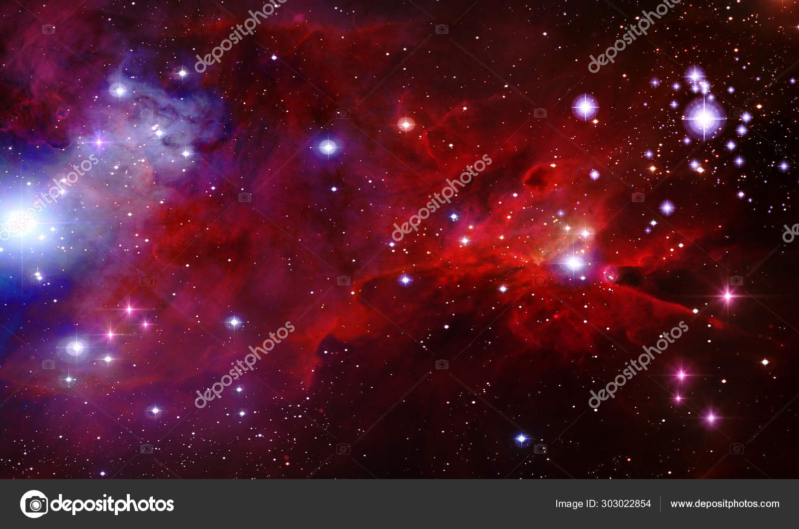 Colorful Stars In Space Background