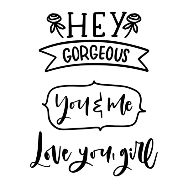 Cute hand drawn lettering modern calligraphy composition. Stock Vector ...