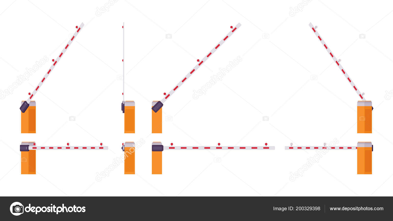 Automatic boom barrier gate set Stock Vector Image by ©Andrew_Rybalko ...
