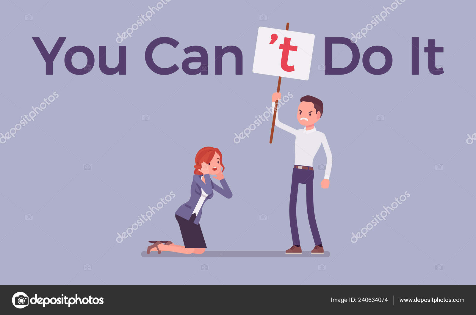 You can not do it poster Stock Vector by ©Andrew_Rybalko 240634074