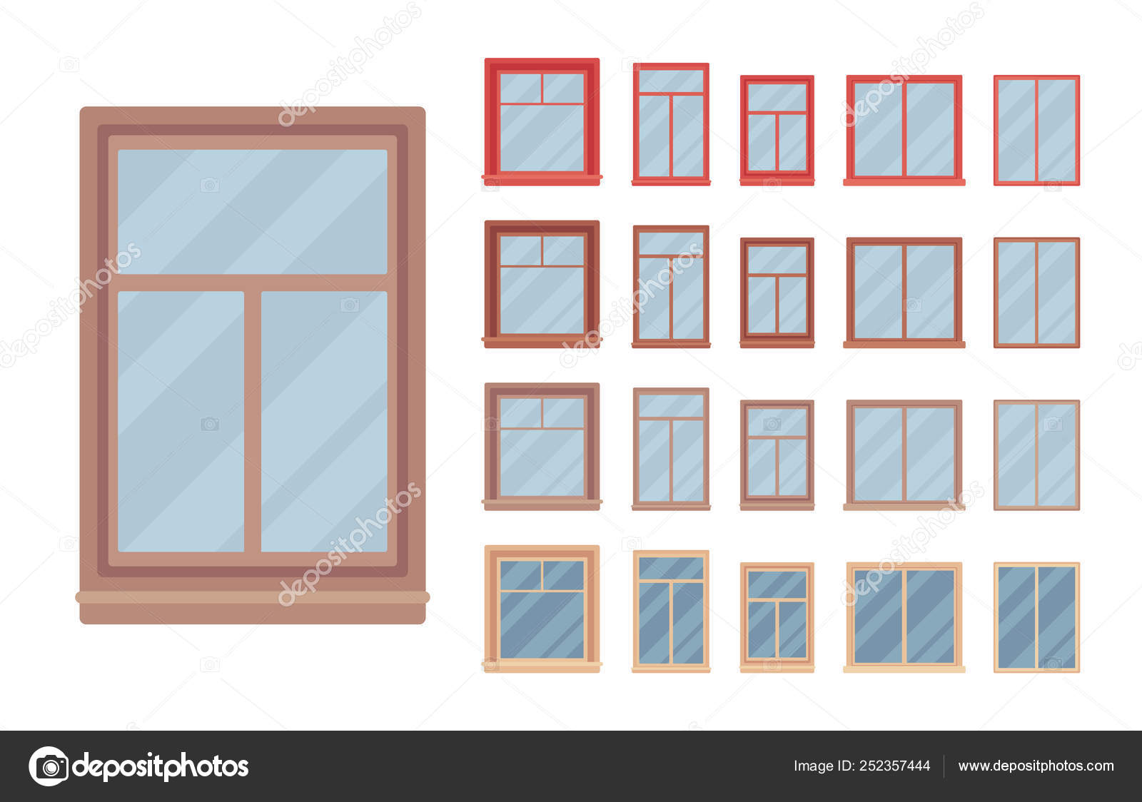Window for building fitted with glass in a frame Stock Vector Image by ...