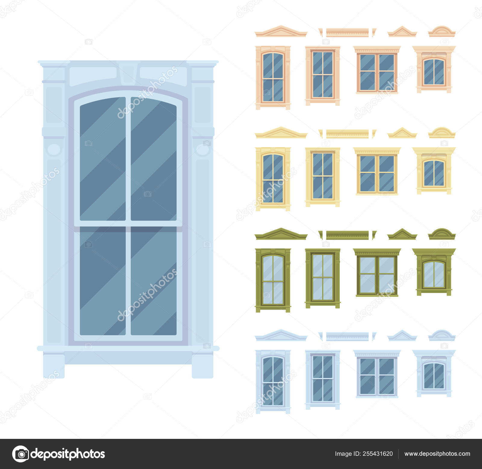 Window for building fitted with glass in a frame Stock Vector Image by ...