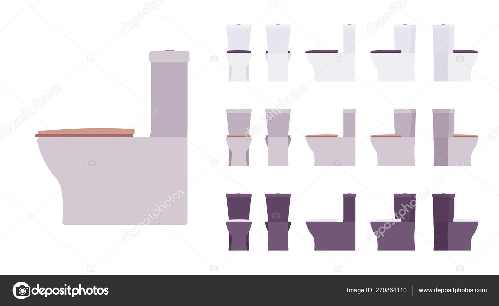 Toilet bathroom set Stock Vector Image by ©Andrew_Rybalko #270864110