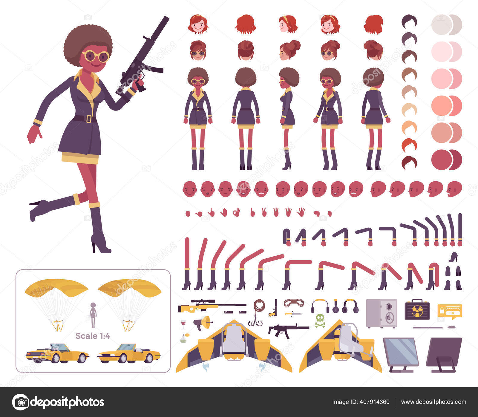 Secret agent black woman, intelligence service spy character creation ...