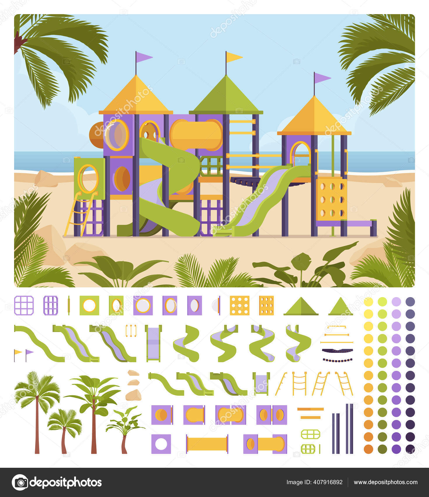 Playground system construction set Stock Vector Image by ©Andrew ...