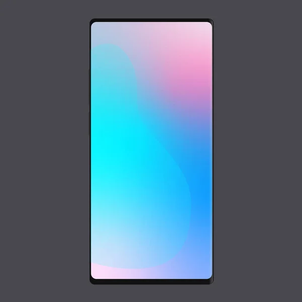 Realistic phone screen template no notch front view smart-phone mobile ...