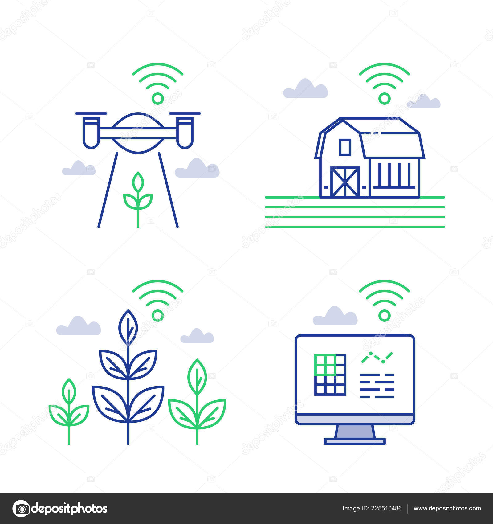 Smart farming, agricultural innovation, distant management, collecting ...