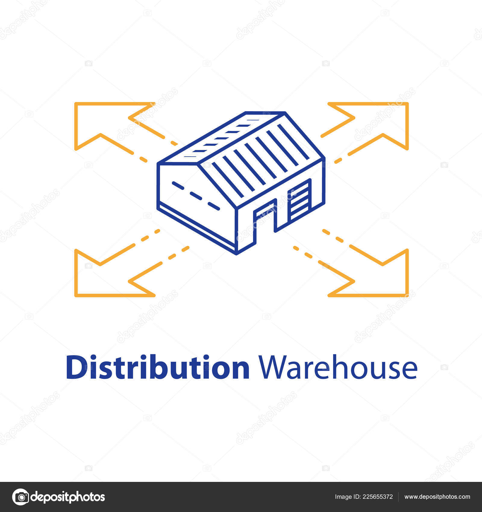 Warehouse services, distribution concept, wholesale building, supply ...