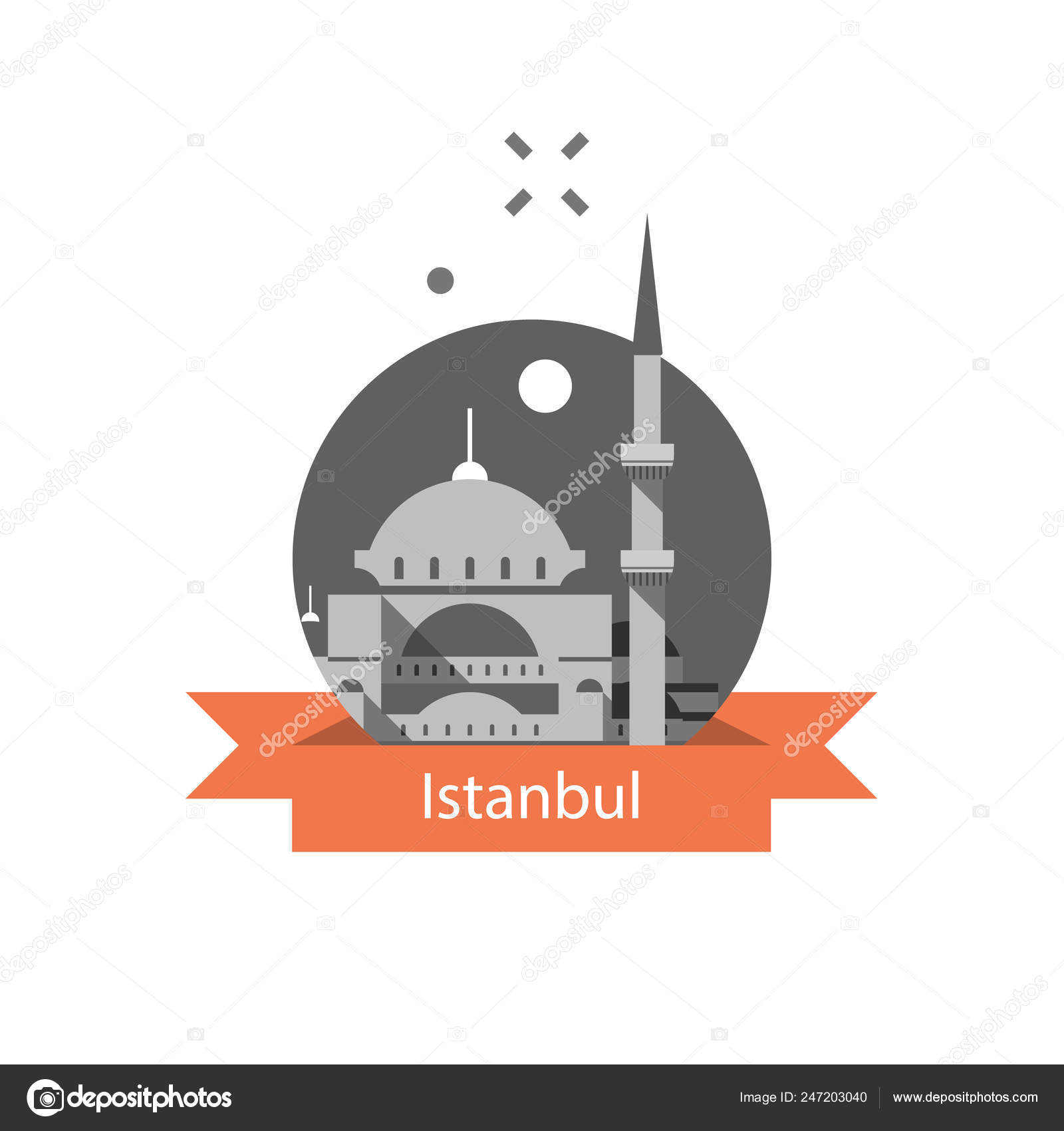 Istanbul symbol, Sultan Ahmed Mosque or Blue Mosque, famous landmark ...