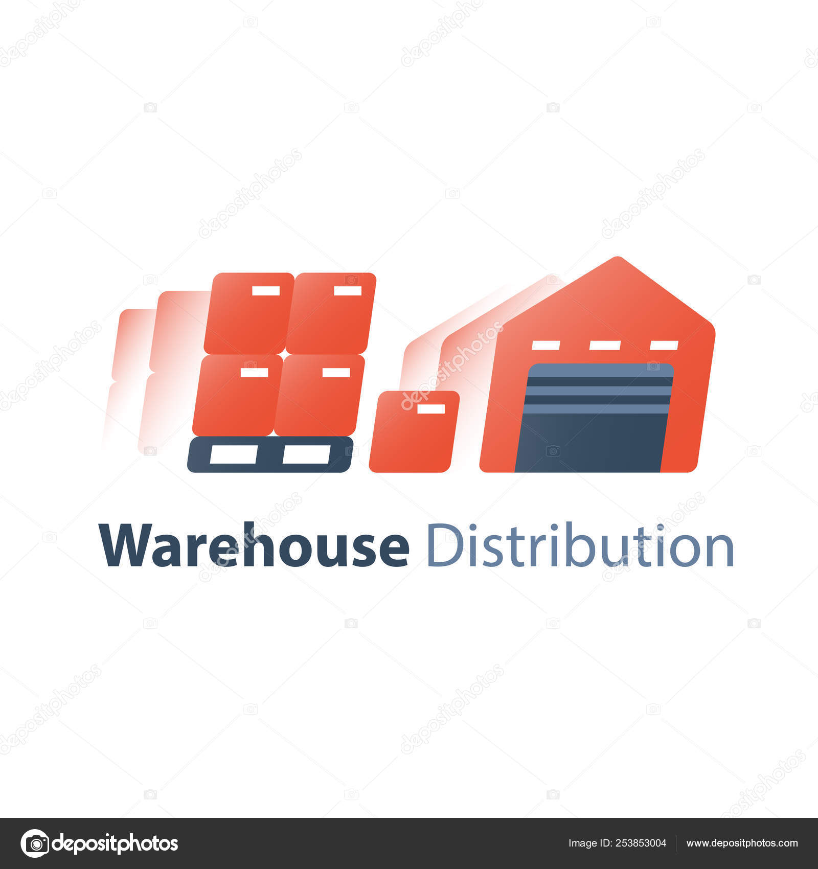 Wholesale supply chain concept, warehouse and distribution, storage ...