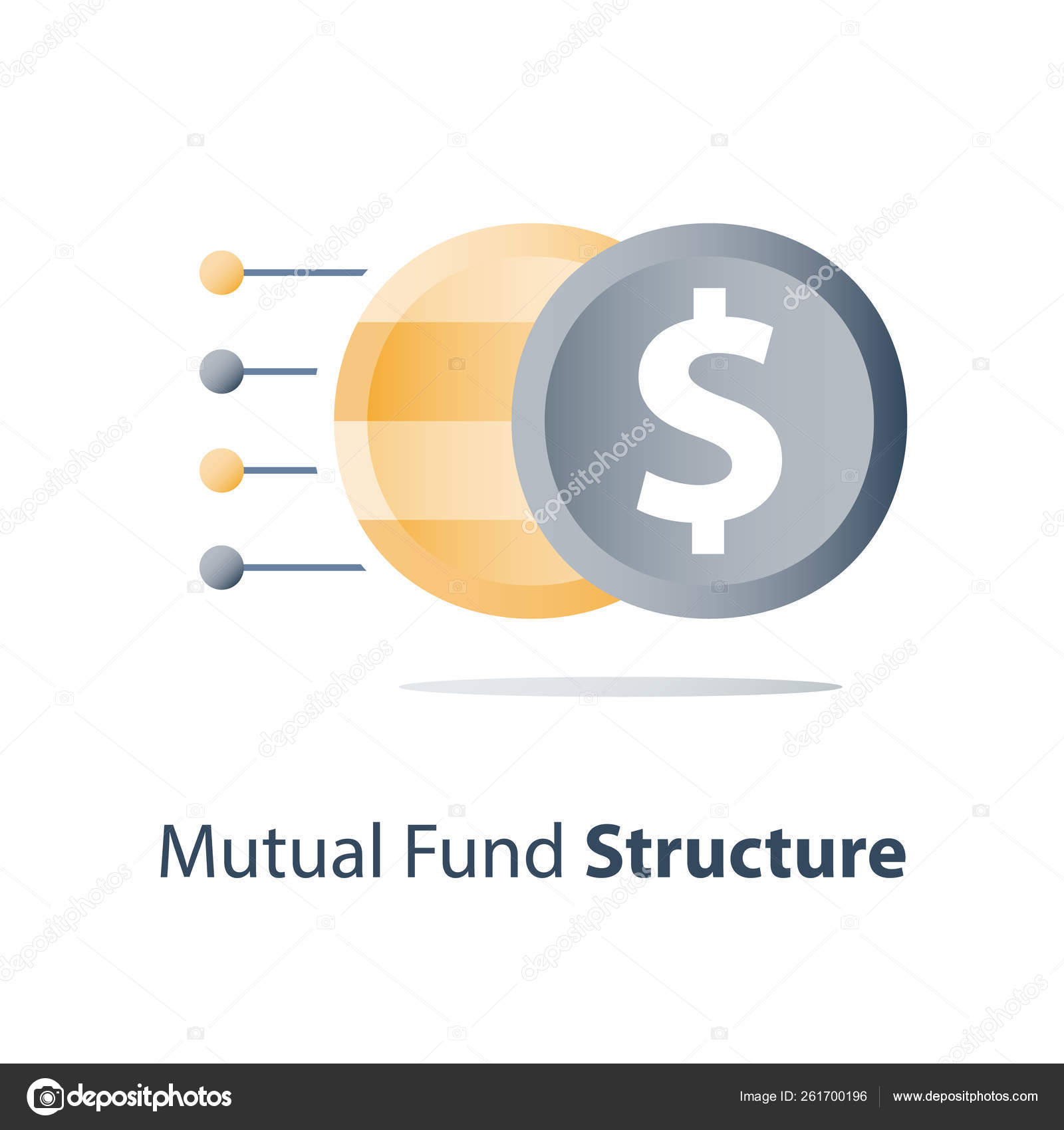 Asset diversification, investment fund structure, mutual fund concept ...