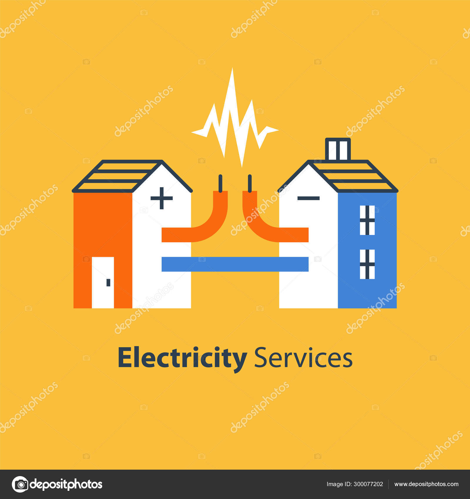 Electricity circuit, repair and maintenance, house with cable ...