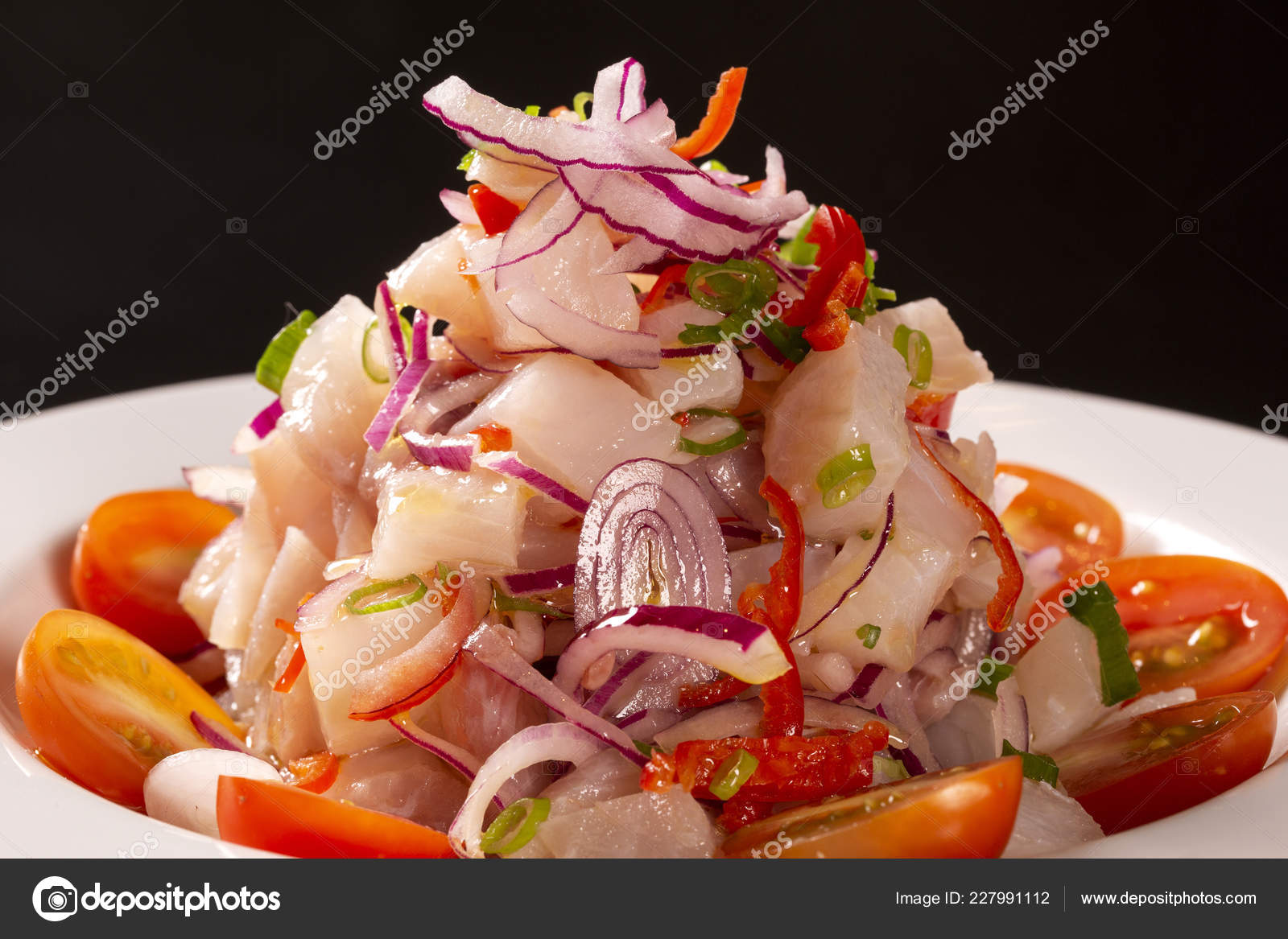 Seafood Ceviche Typical Dish Peru — Stock Photo © Paulovilela #227991112