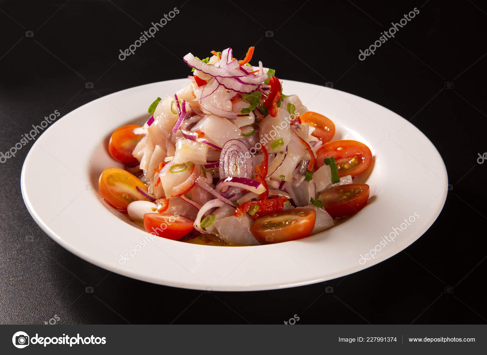 Seafood Ceviche Typical Dish Peru — Stock Photo © Paulovilela #227991374