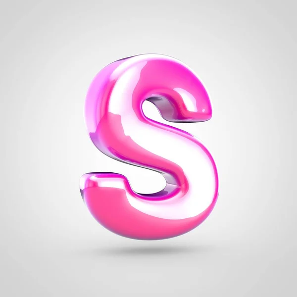 Pink Number Rendering Bright Shiny Pink Font Isolated White Background ...