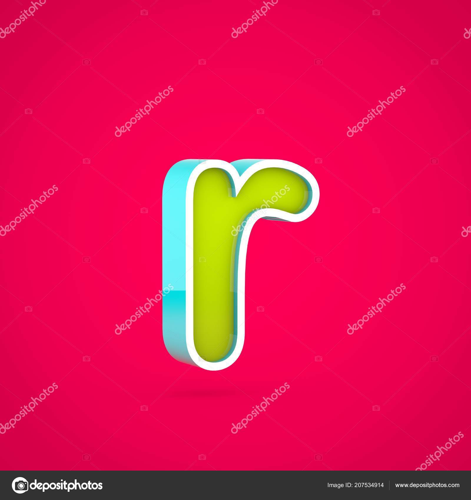 Juicy Letter Lowercase Render Colorful Lime Blue Font Isolated Hot ...