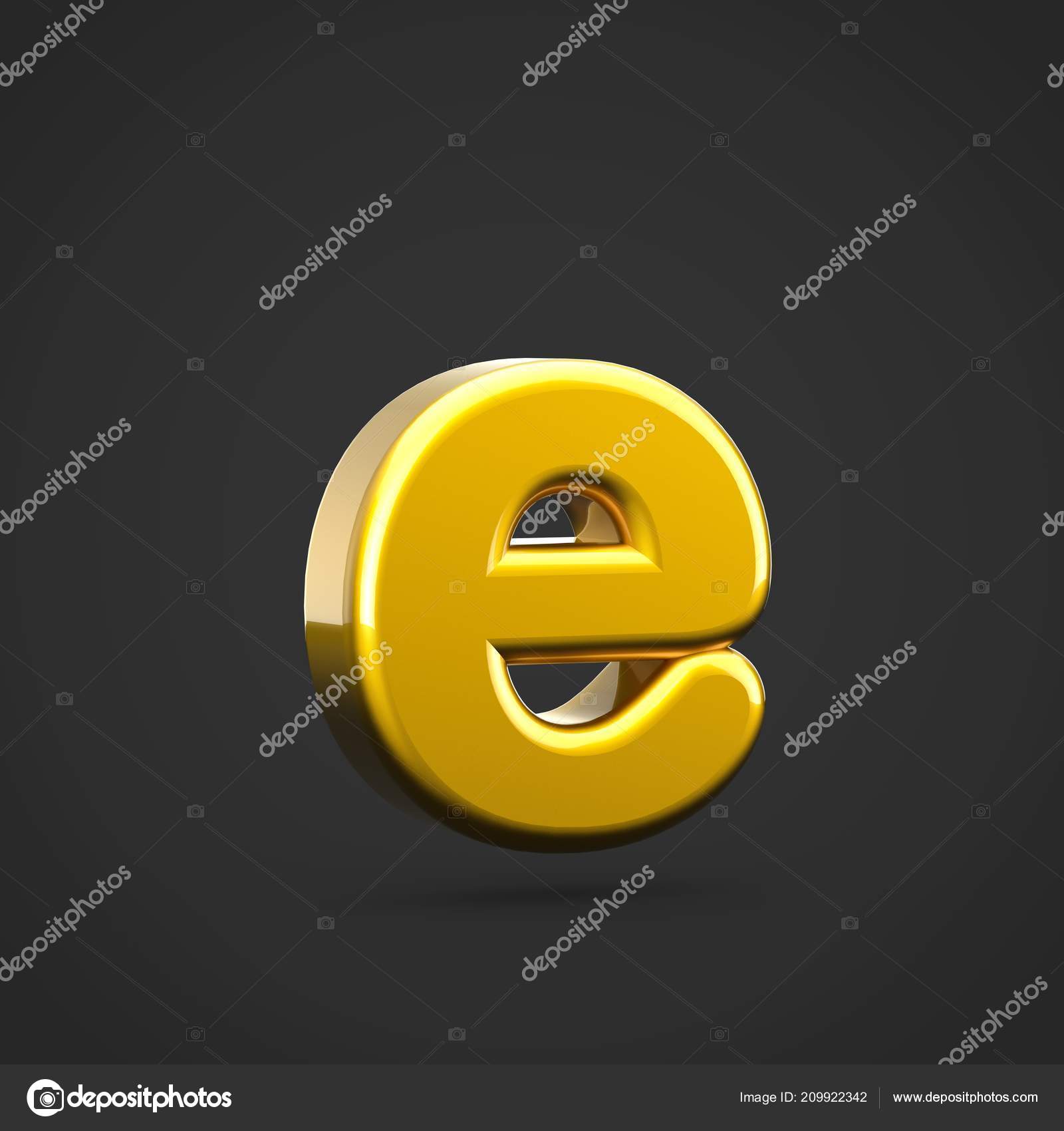 Golden Letter Lowercase Render Font Gold Texture Isolated Black ...