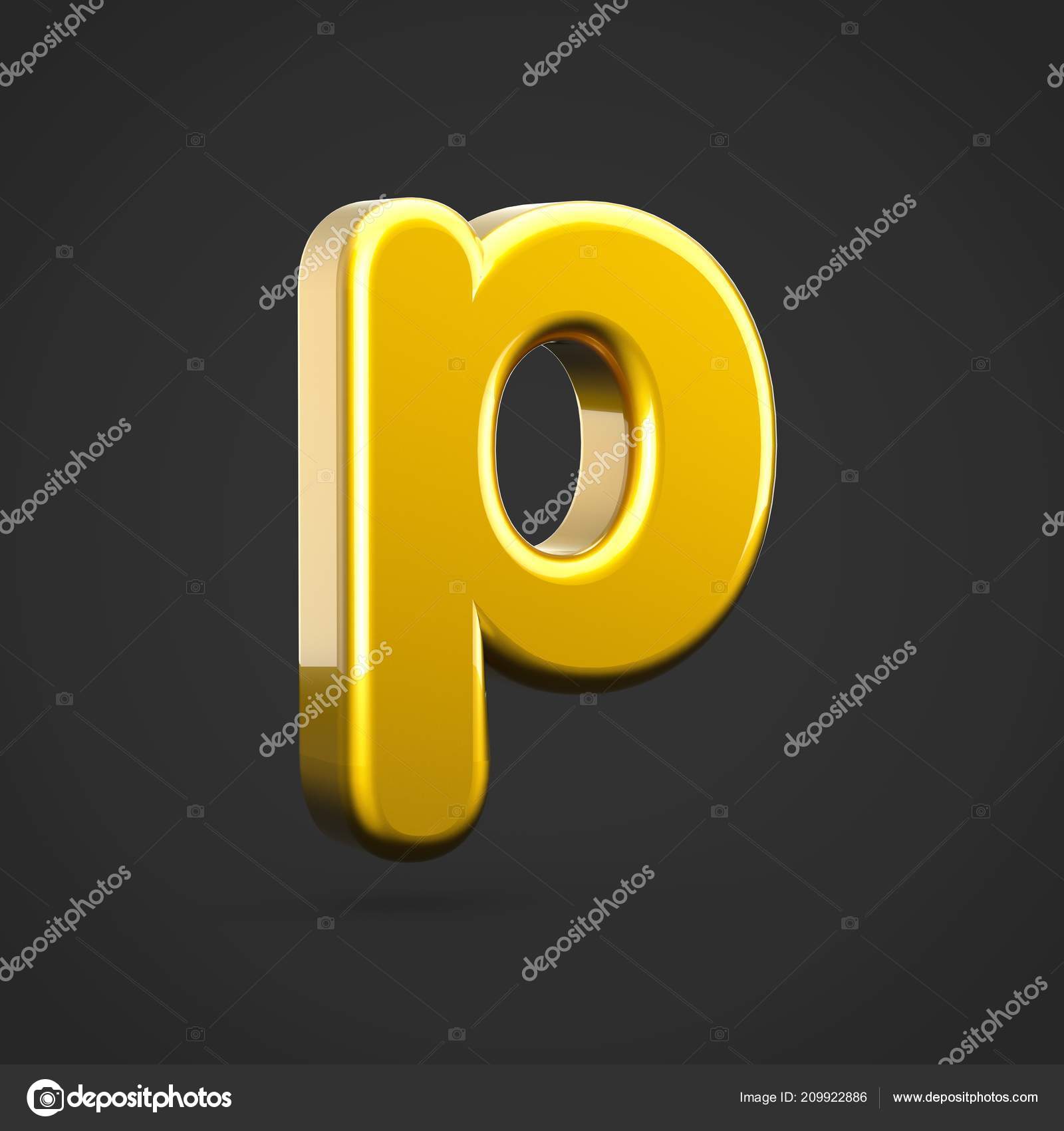 Golden Letter Lowercase Render Font Gold Texture Isolated Black ...