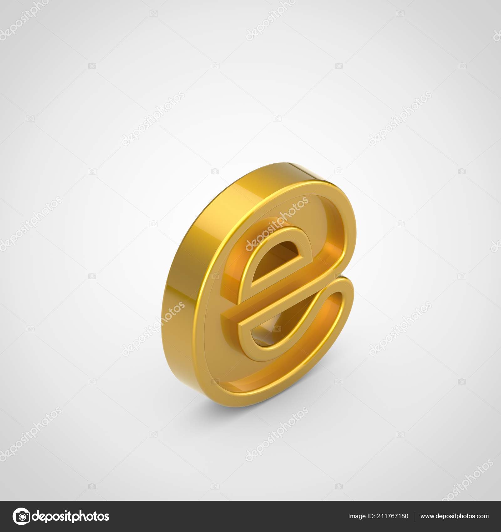 Golden Letter Lowercase Rendering Isometric Embossed Font Isolated ...