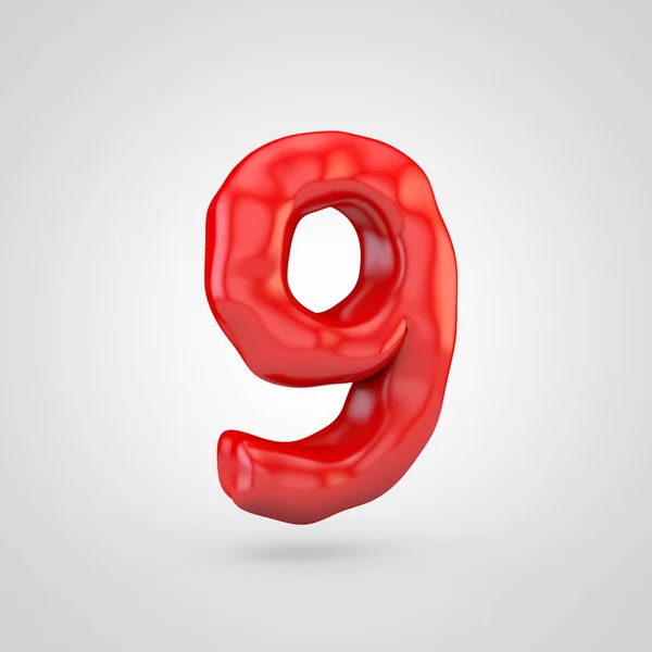 Red Metallic Balloon Letter Lowercase Isolated White Background ...