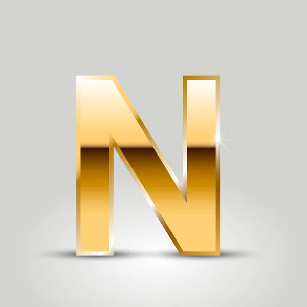 Gold Balloon Font Letter Uppercase Rendered Alphabet Isolated Red ...