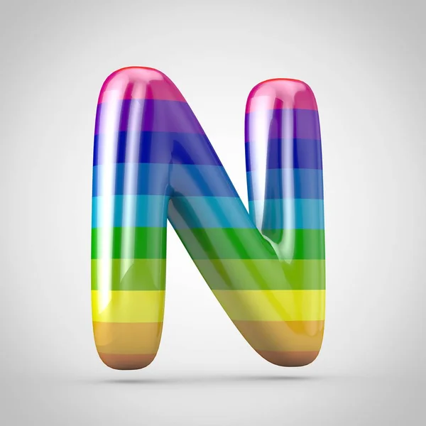 Rainbow Letter Lowercase Render Glossy Font Isolated White Background ...