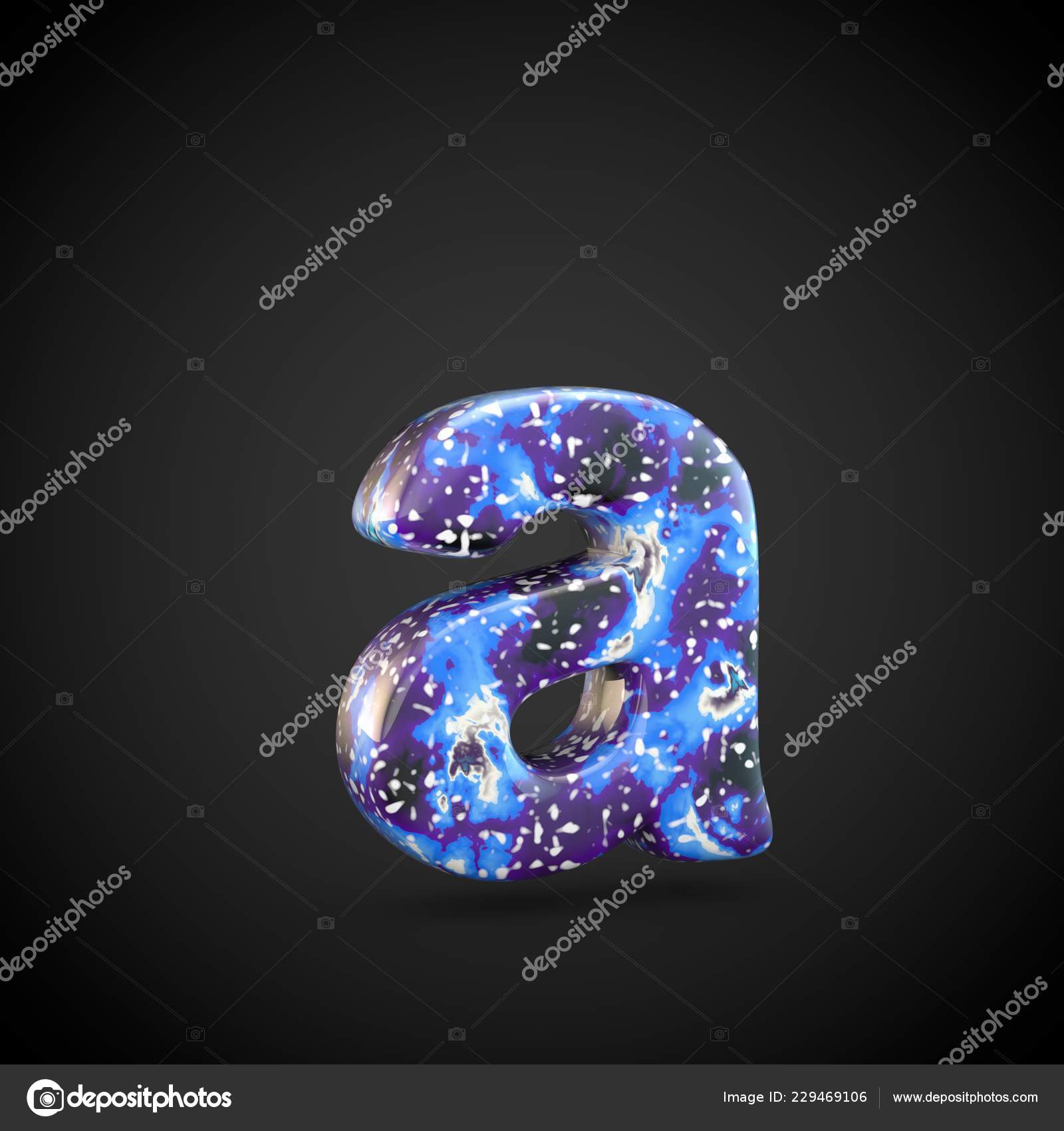 Acrylic Pouring Letter Lowercase Render Font Isolated Black Background ...