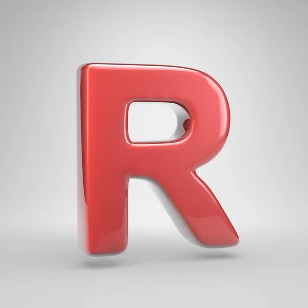 Metallic red paint letter R — Stock Photo © whitebarbie #128471424