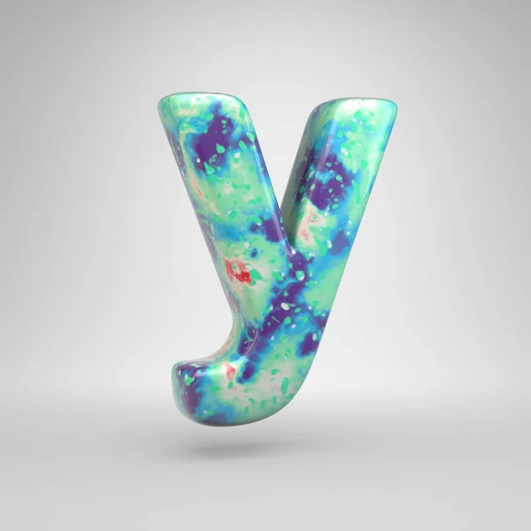 Bluish Acrylic Pouring Letter Uppercase Render Cold Color Font Isolated ...